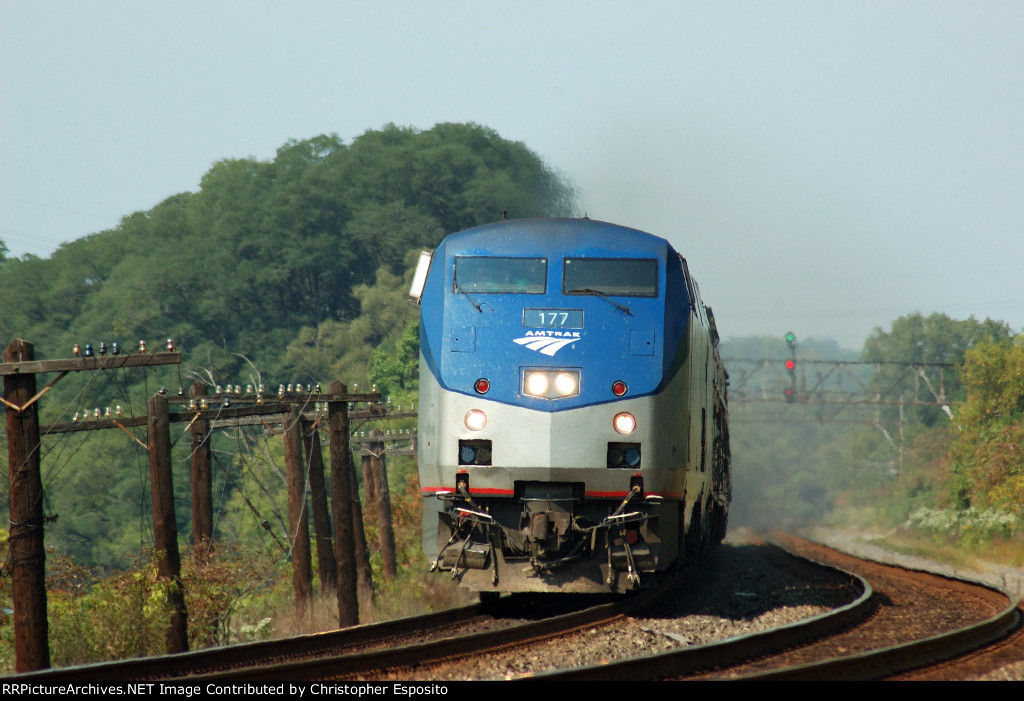AMTK P42 177 w/ the Lakeshore Limited